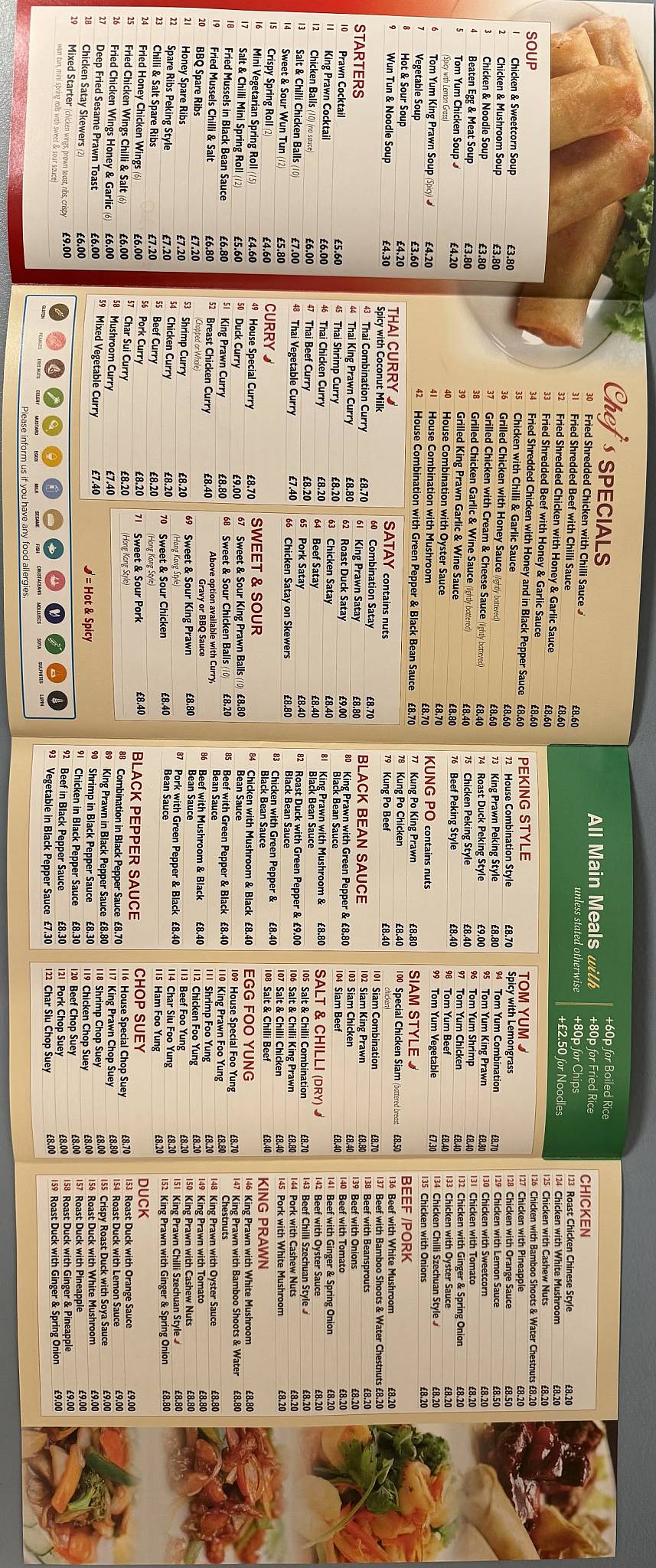 Menu at Crystal Garden Chinese Takeaway in Paisley fast food, Paisley