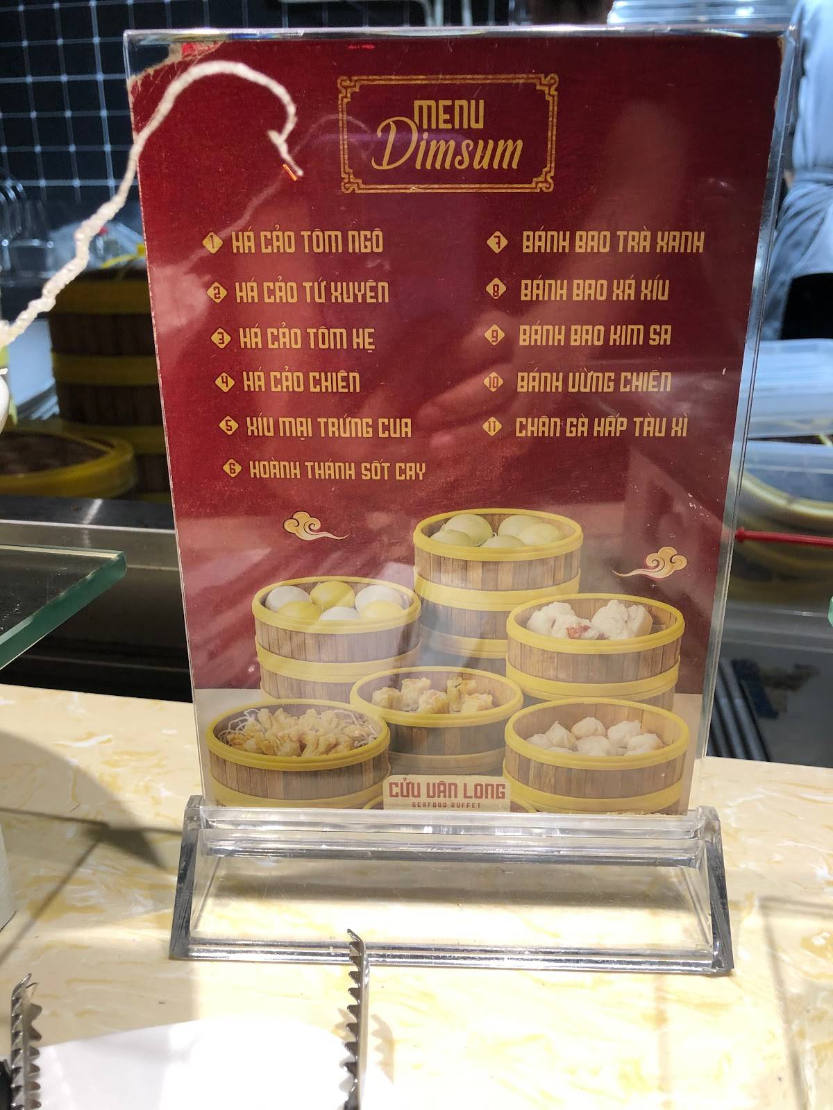 Menu at Cuu Van Long Buffet Restaurant, Hanoi, Tầng L
