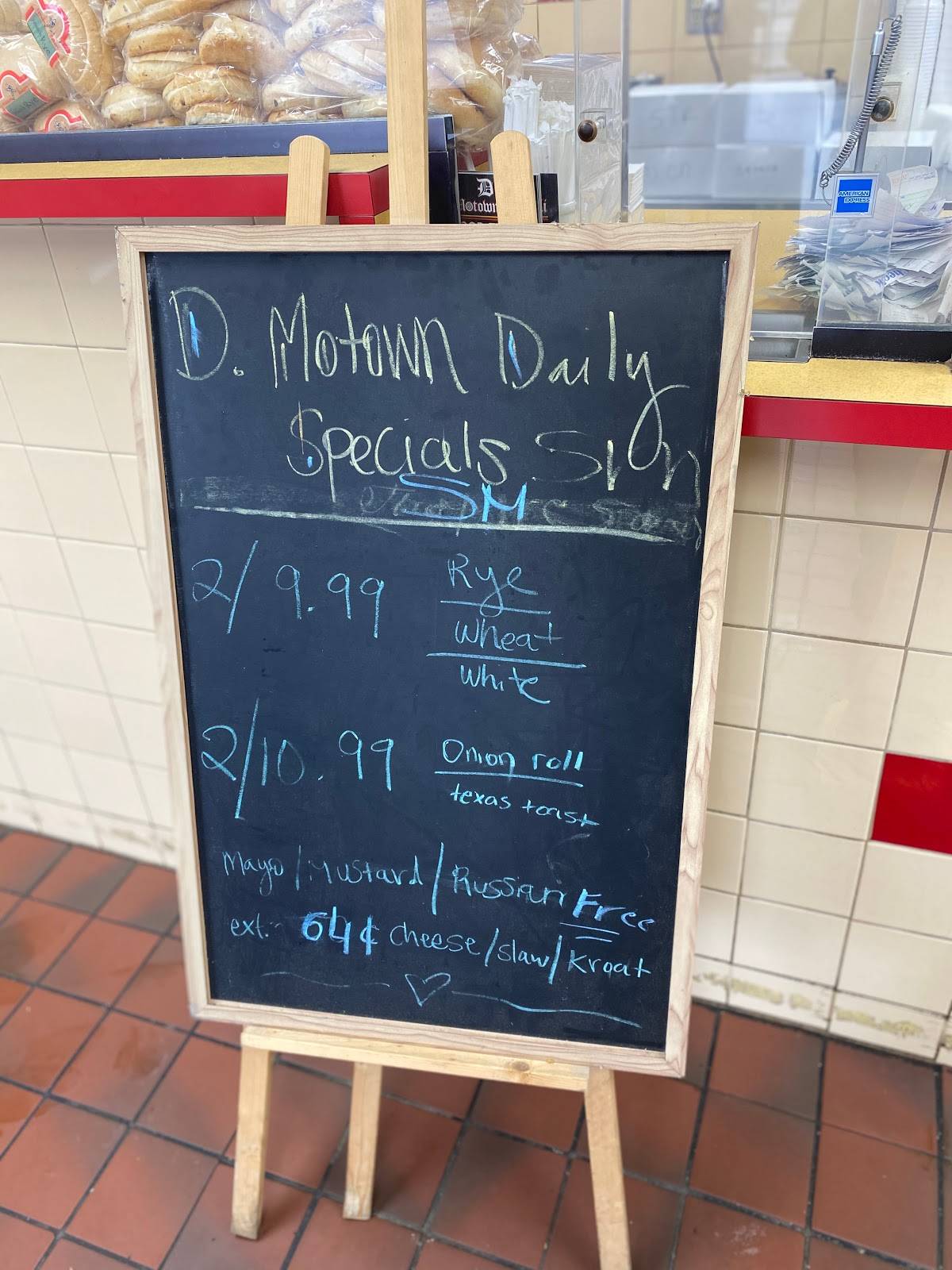 Menu at D.Motown Deli & Food Truck restaurant, Detroit