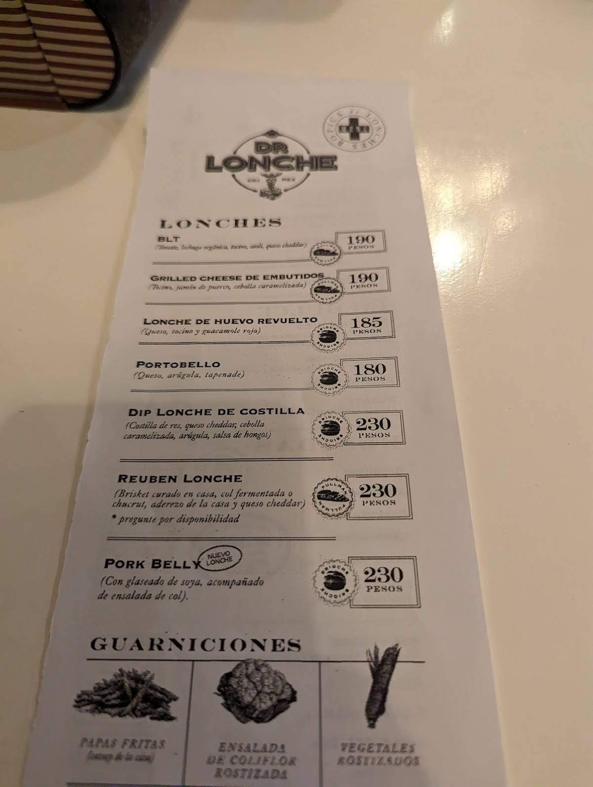 Carta del restaurante DR. Lonche, Ciudad Juarez