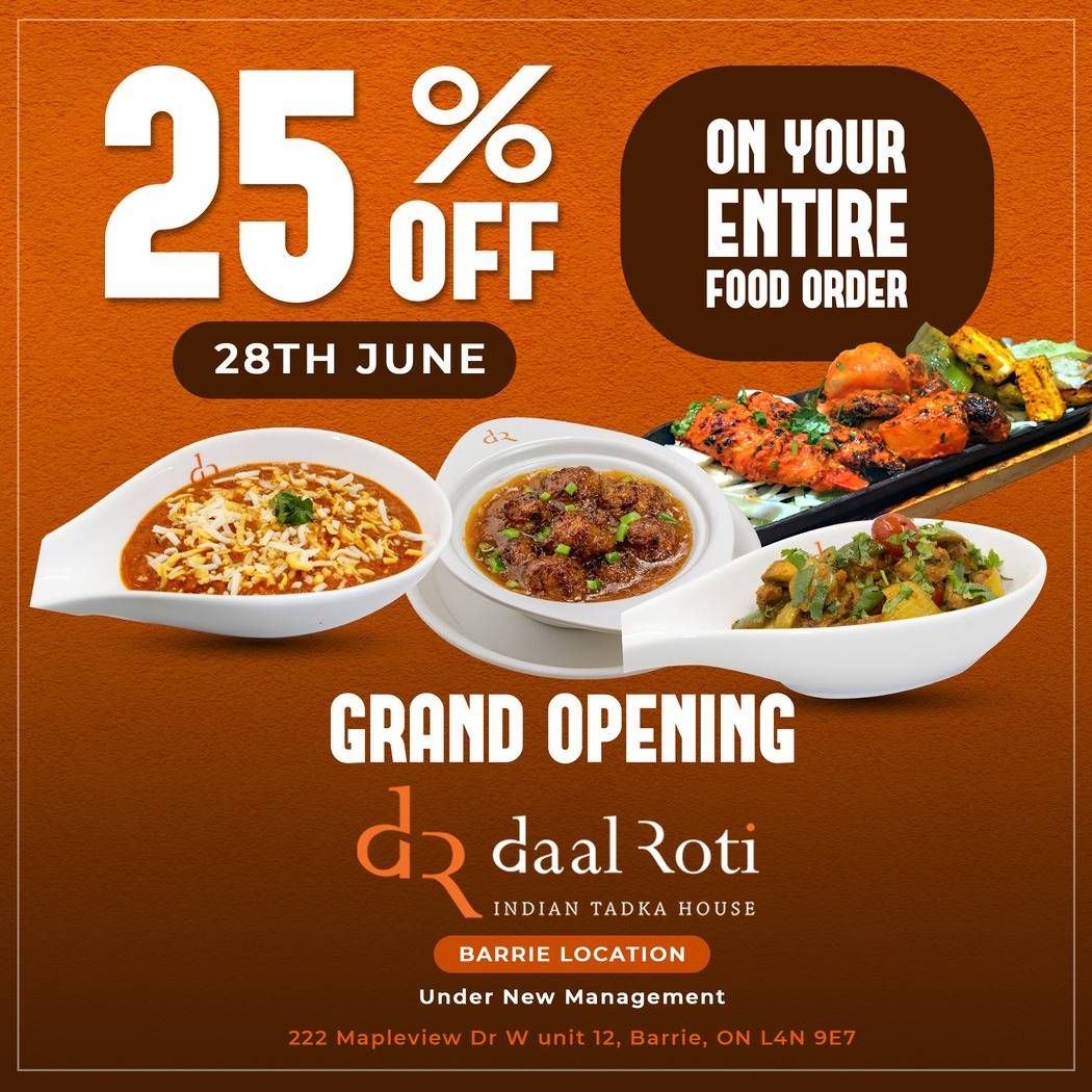 Menu at Daal Roti - Oakville restaurant, Oakville