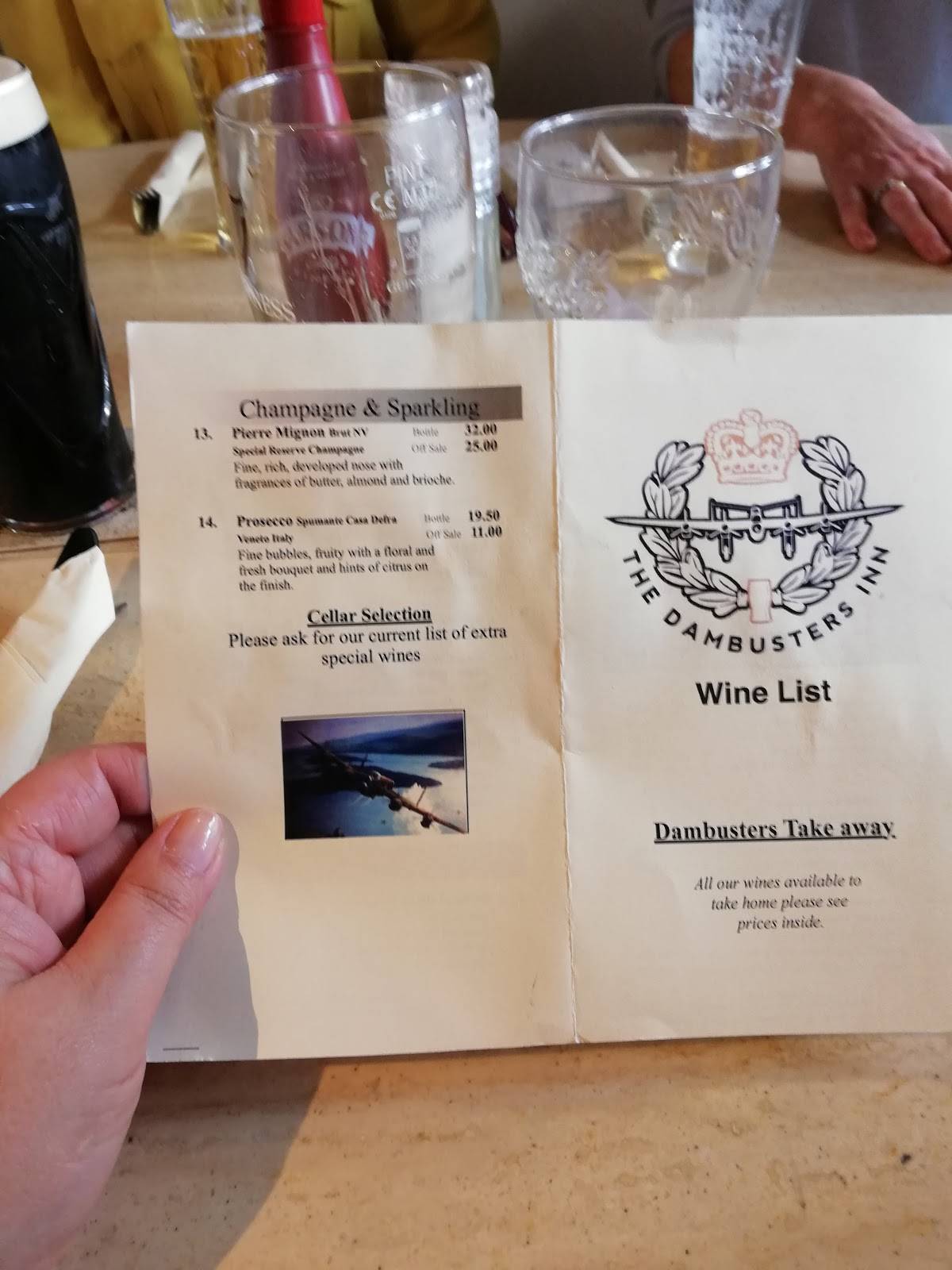 Menu at Dambusters Inn pub & bar, Scampton