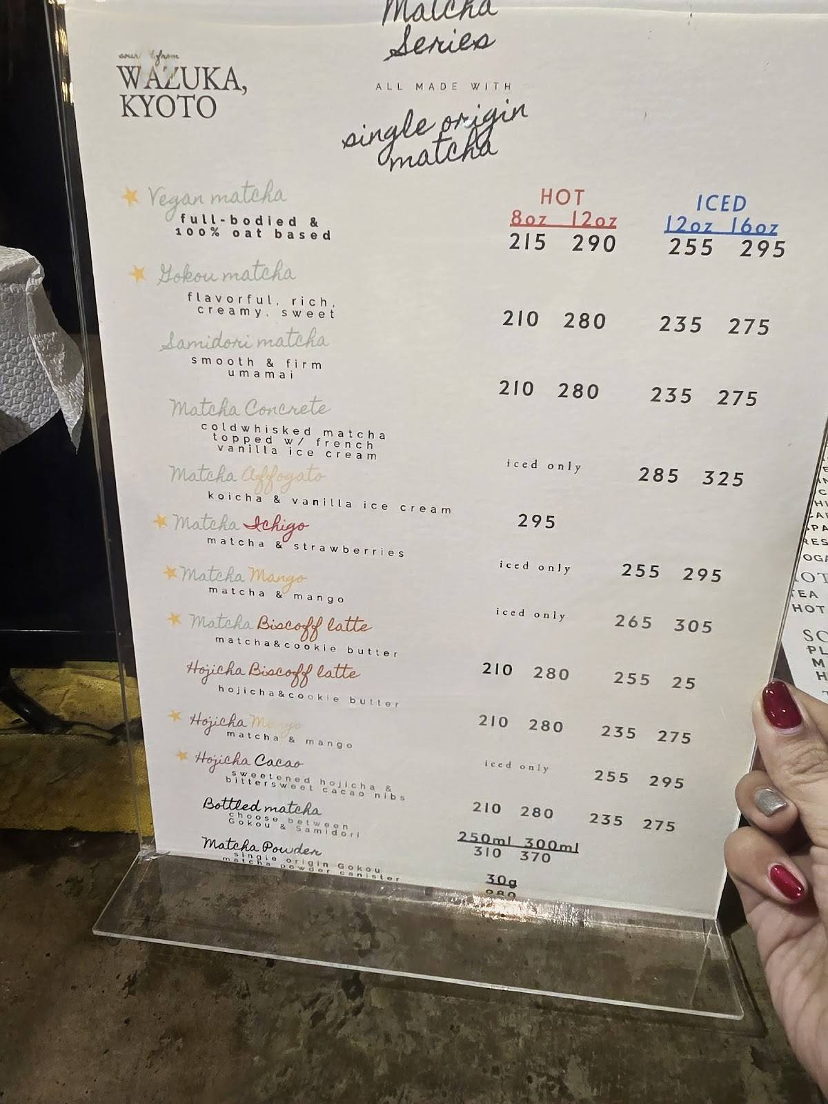 Menu at Wood and Coffee Davao, Davao City