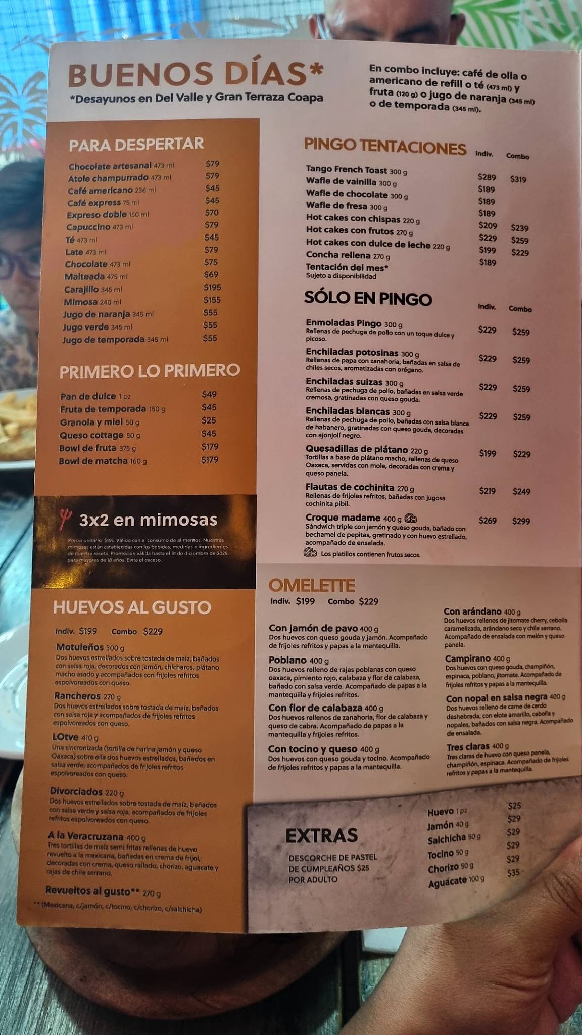 Carta del restaurante Del Pingo al Tango Gran Terraza Coapa, Ciudad del ...
