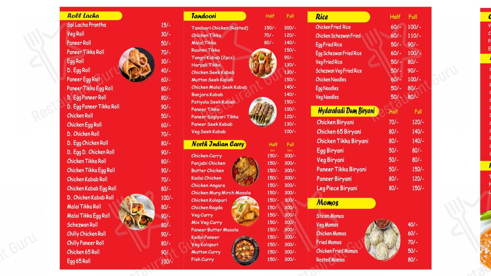 Menu at Delhi spice roll hut, Kota, Delhi spice roll hut