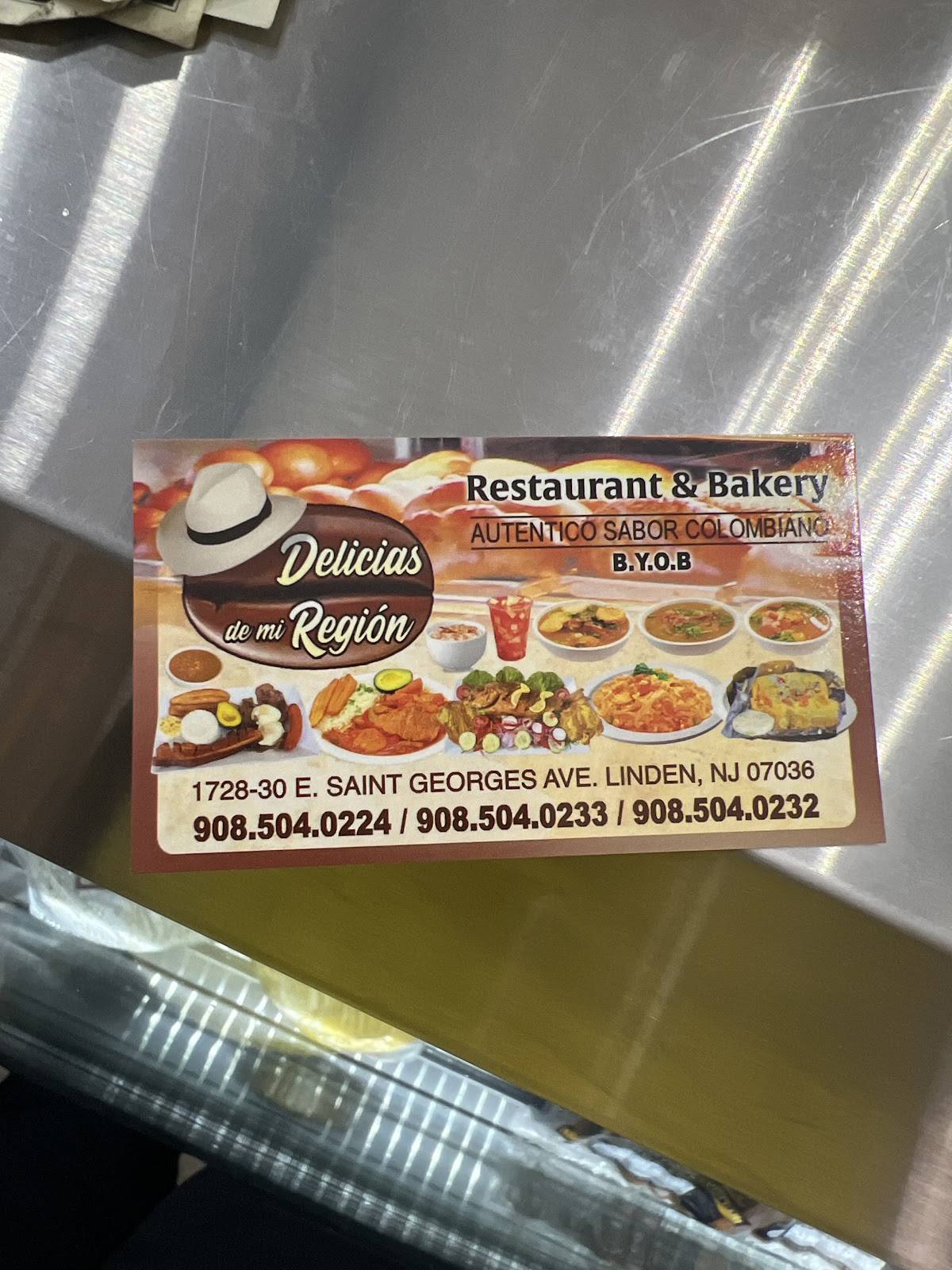 Menu at Delicias de mi Región 2 restaurant, Linden