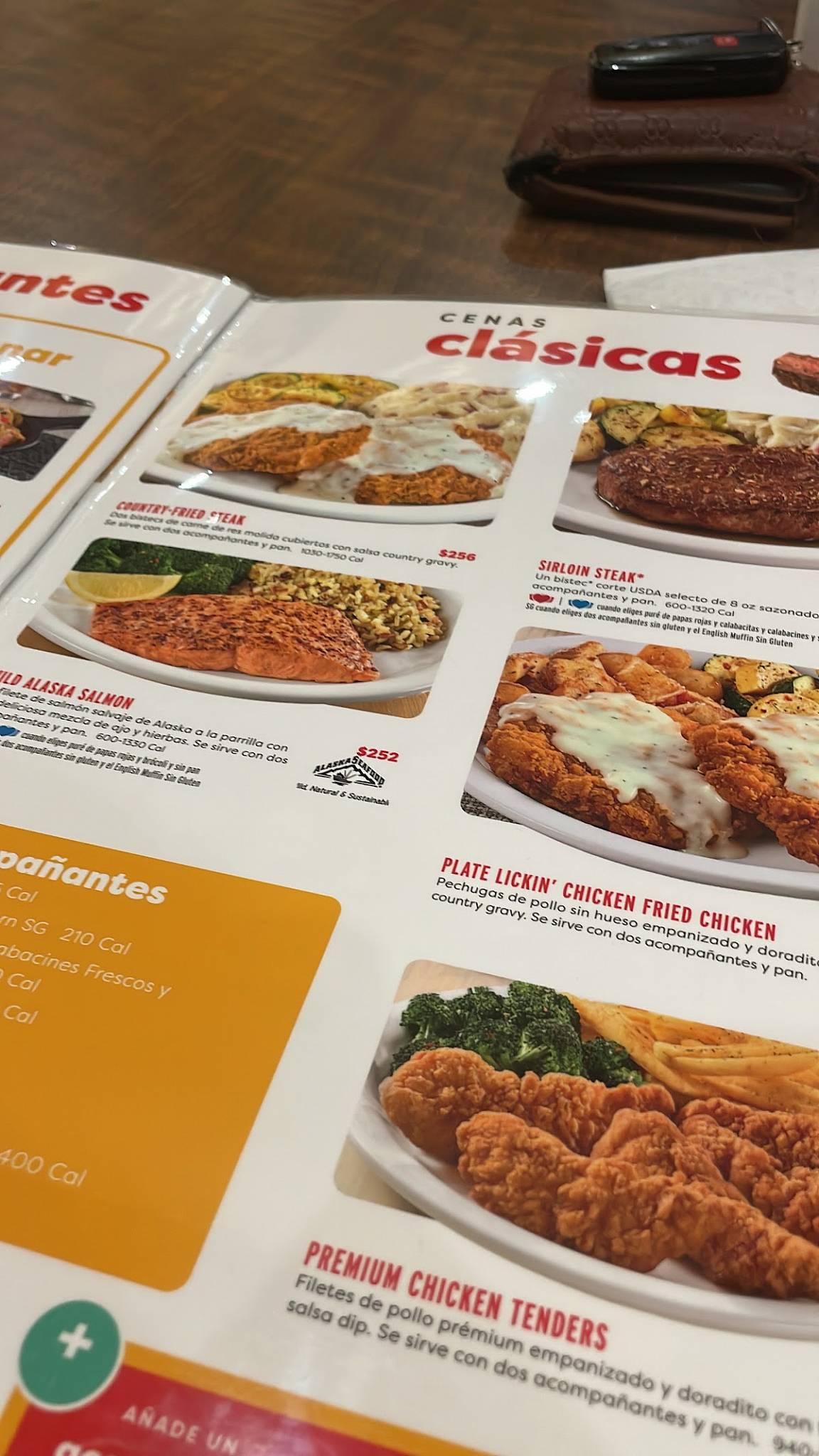 Carta del restaurante Denny's, Silao