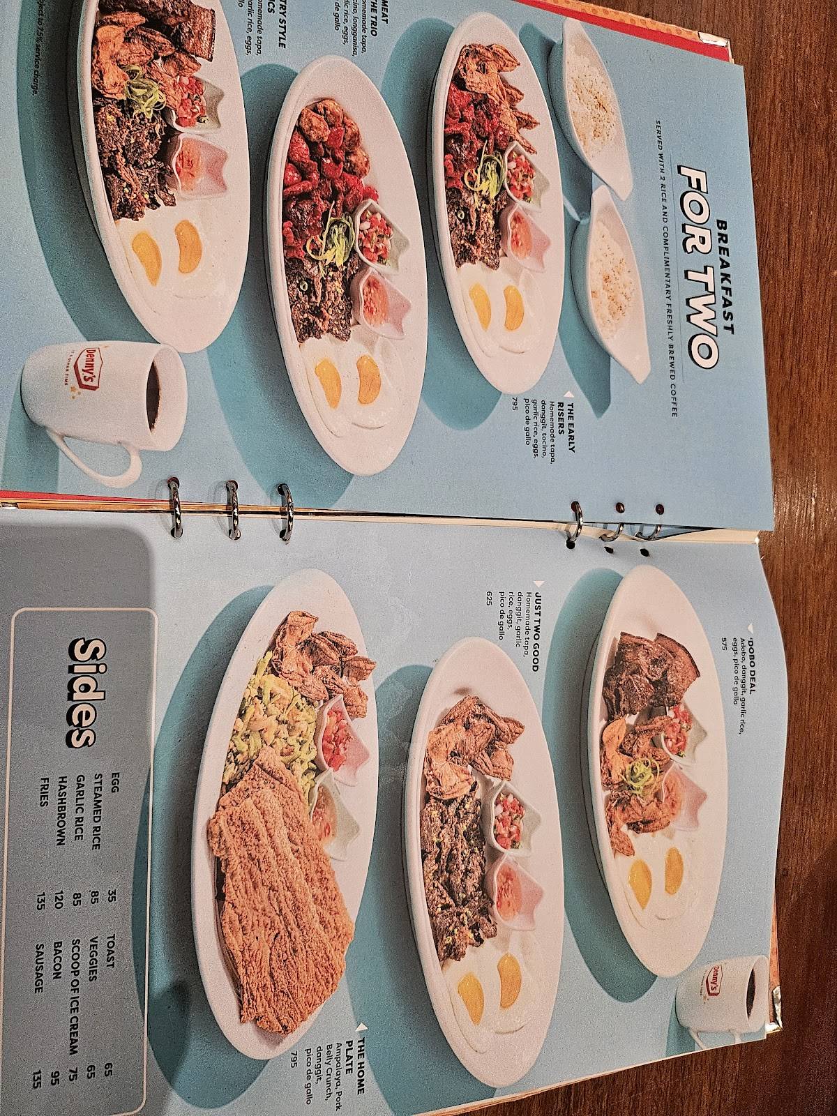 Menu at Denny's restaurant, Cebu City, Robinsons Galleria