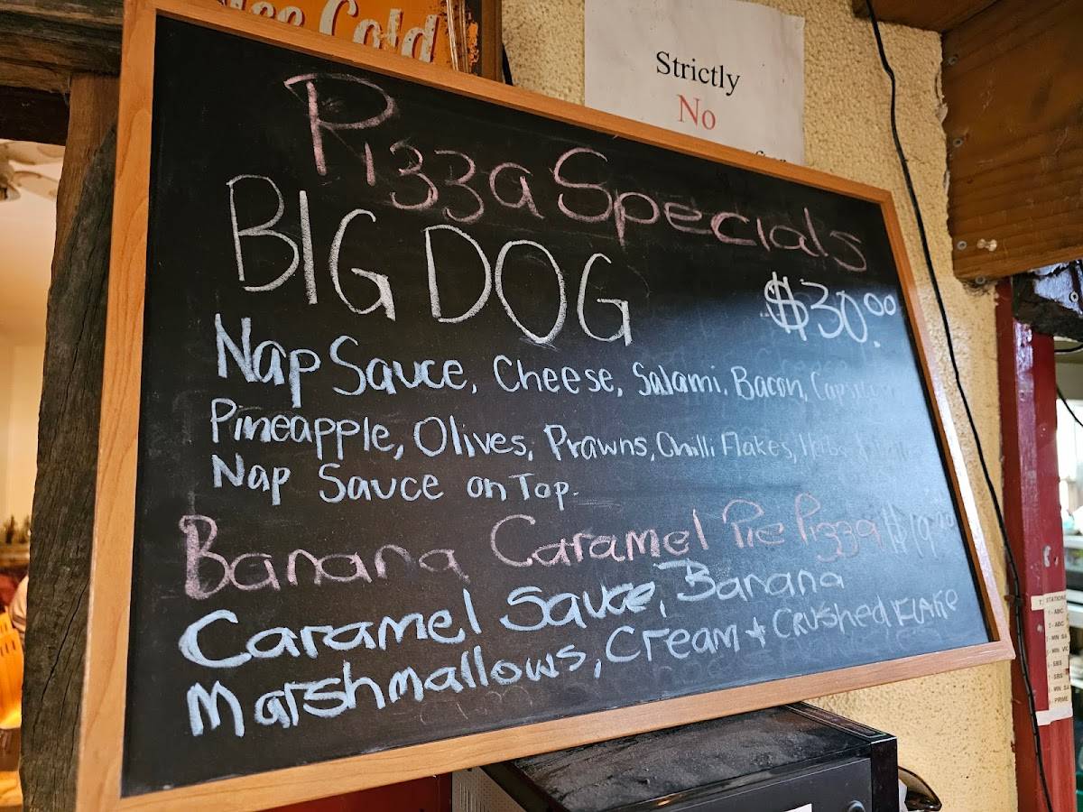 Menu at Dergholm Pub, Australia