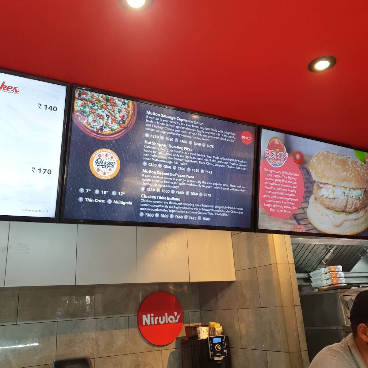 Menu at Nirula's Hauz Khas, New Delhi