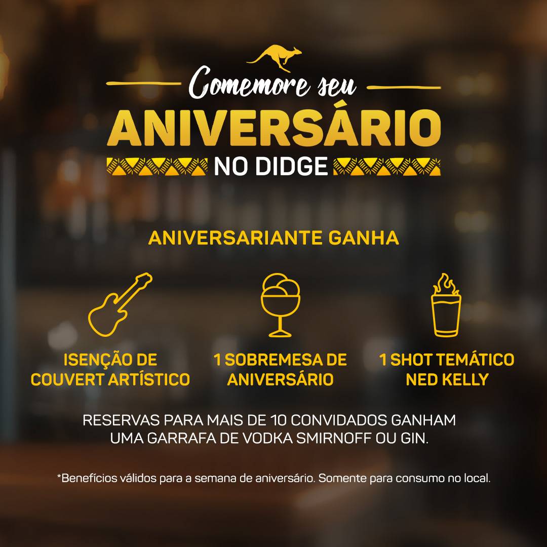 Menu em Restaurante Didge Steakhouse Pub - Tubarão, Tubarão