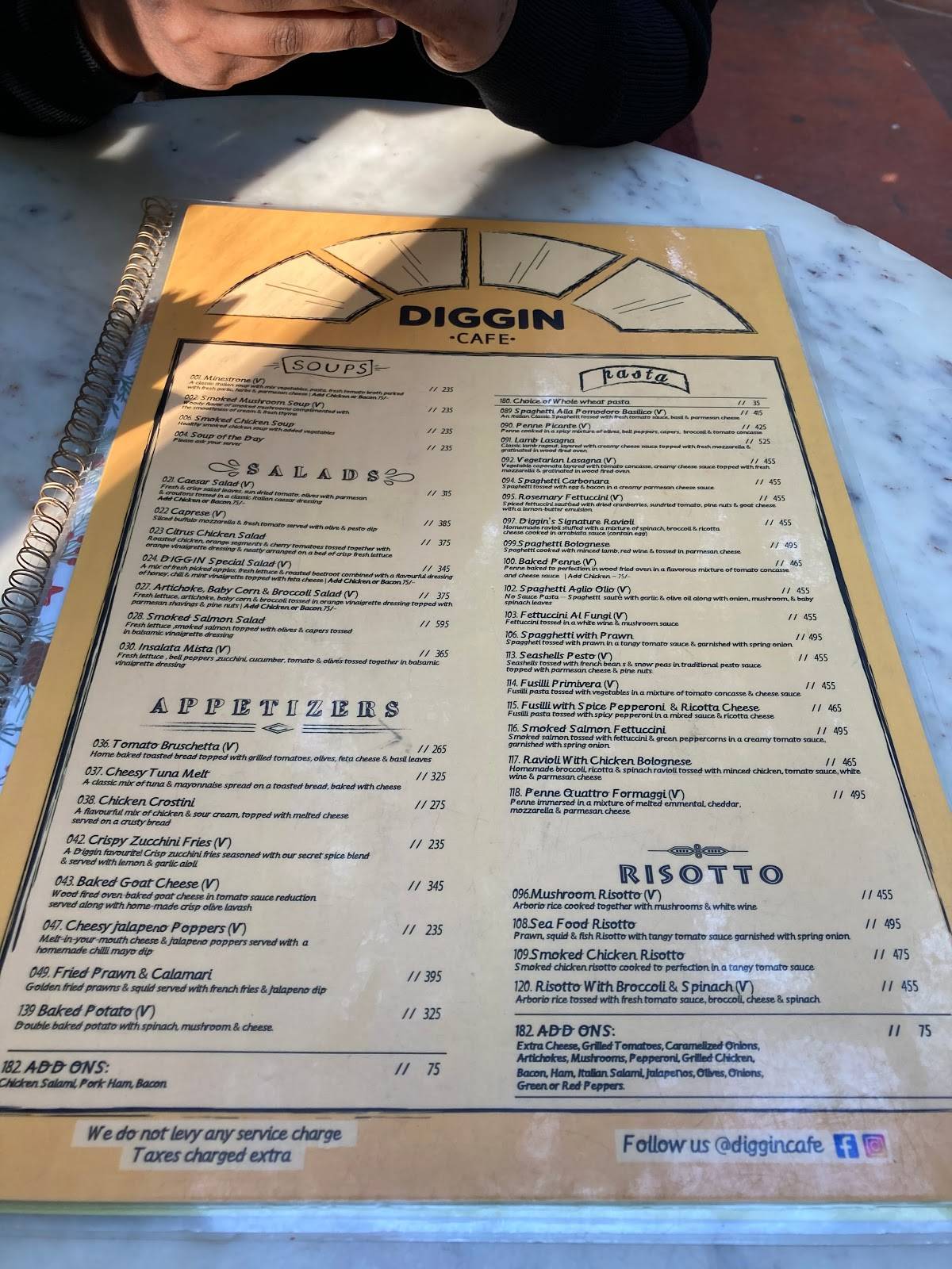 Menu at Diggin Cafe, New Delhi, Santushti Shopping Complex Shop No-10 ...