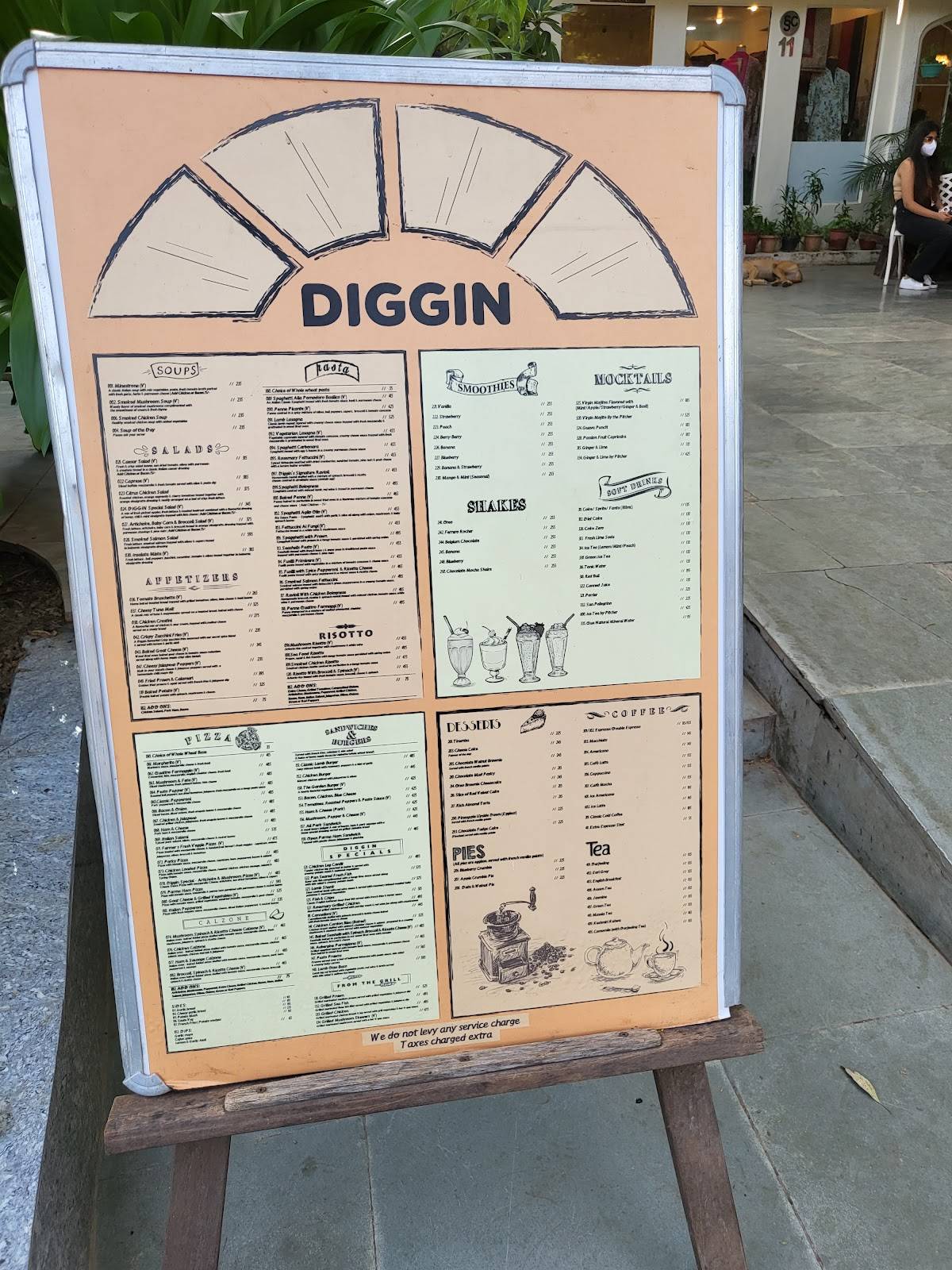 Menu at Diggin Cafe, New Delhi, Santushti Shopping Complex Shop No-10 ...