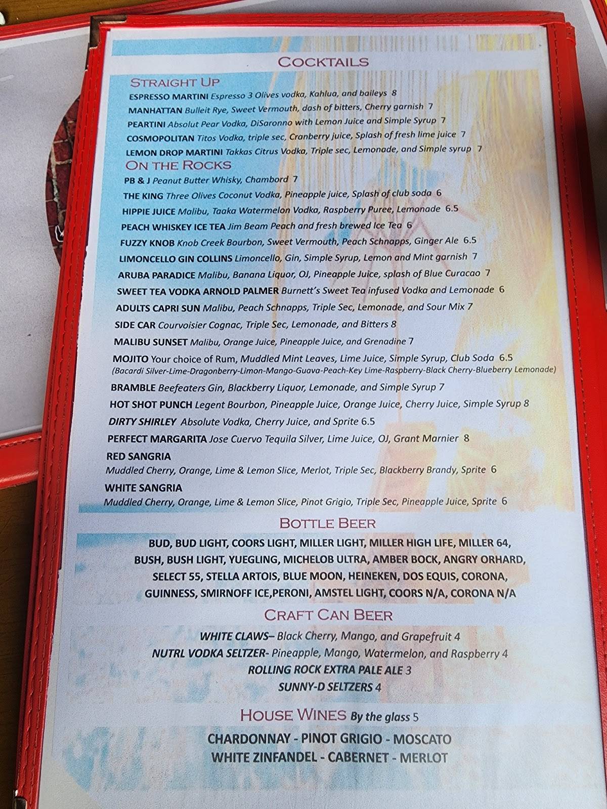 Menu at Dimitri's Restaurant, Pizza Kitchen and Its 5 O'clock Somewhere ...