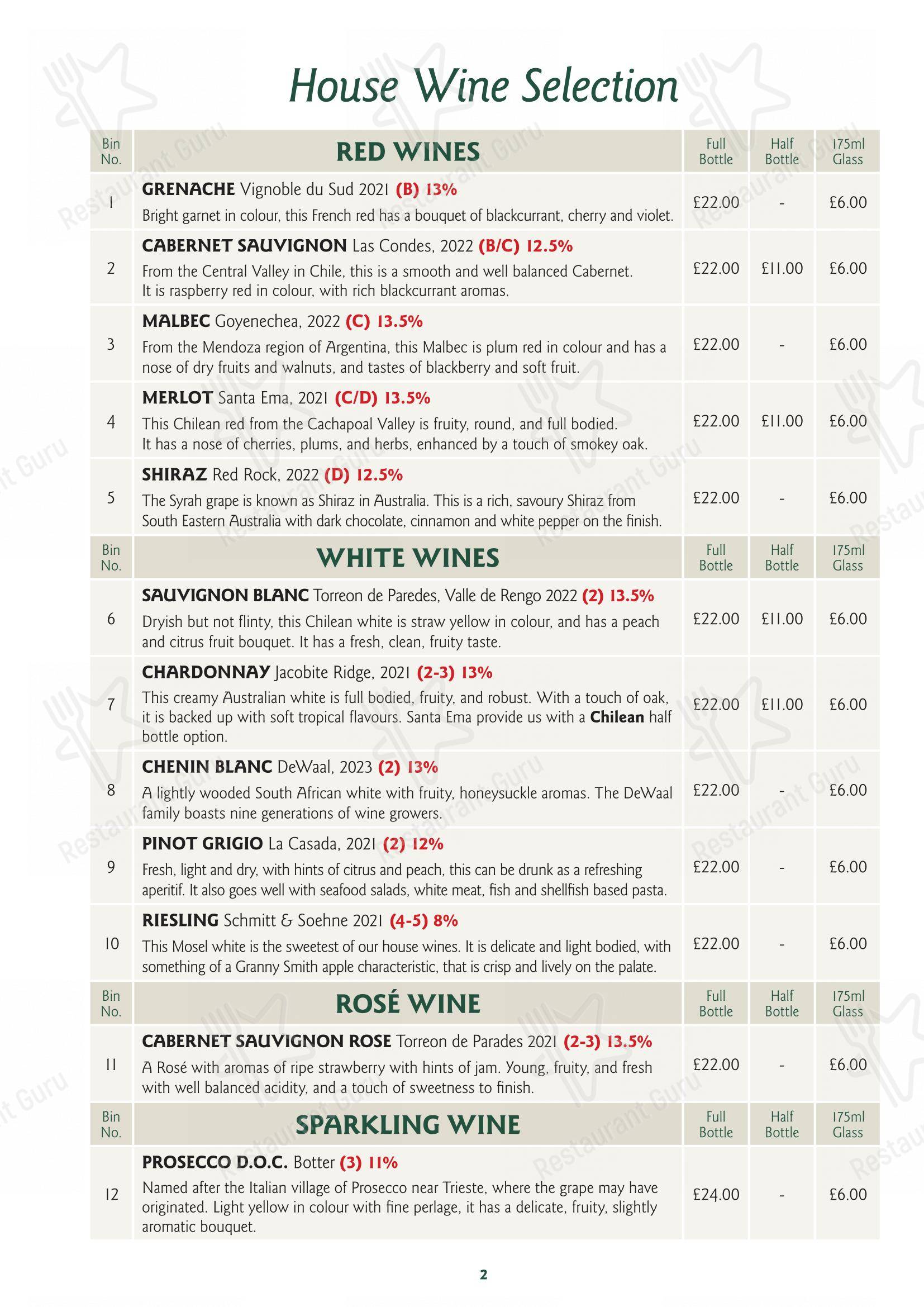 Menu at Dining at The Green Park Hotel restaurant, Pitlochry
