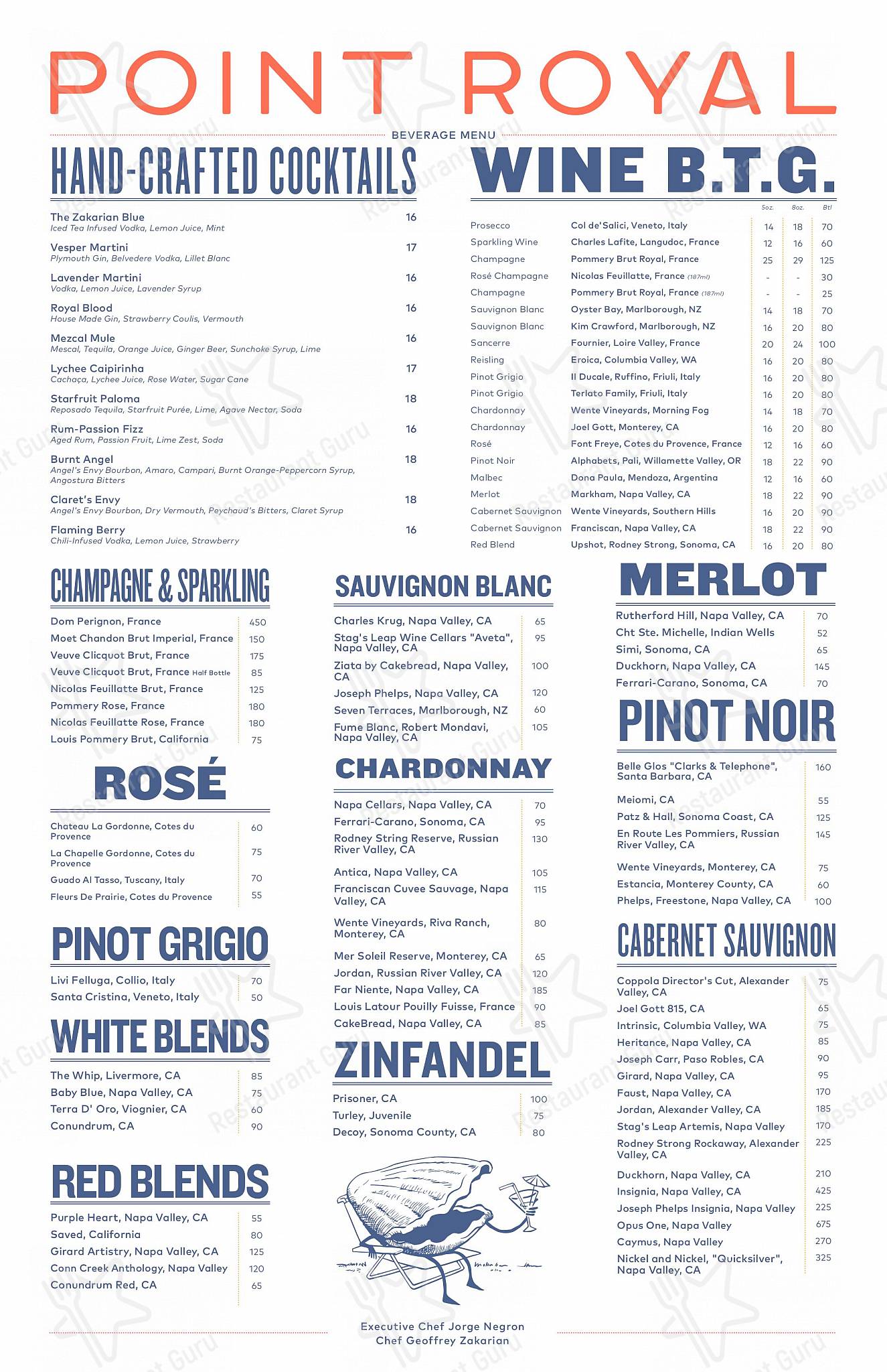 Menu at Diplomat Prime Steak & Seafood pub & bar, Hollywood