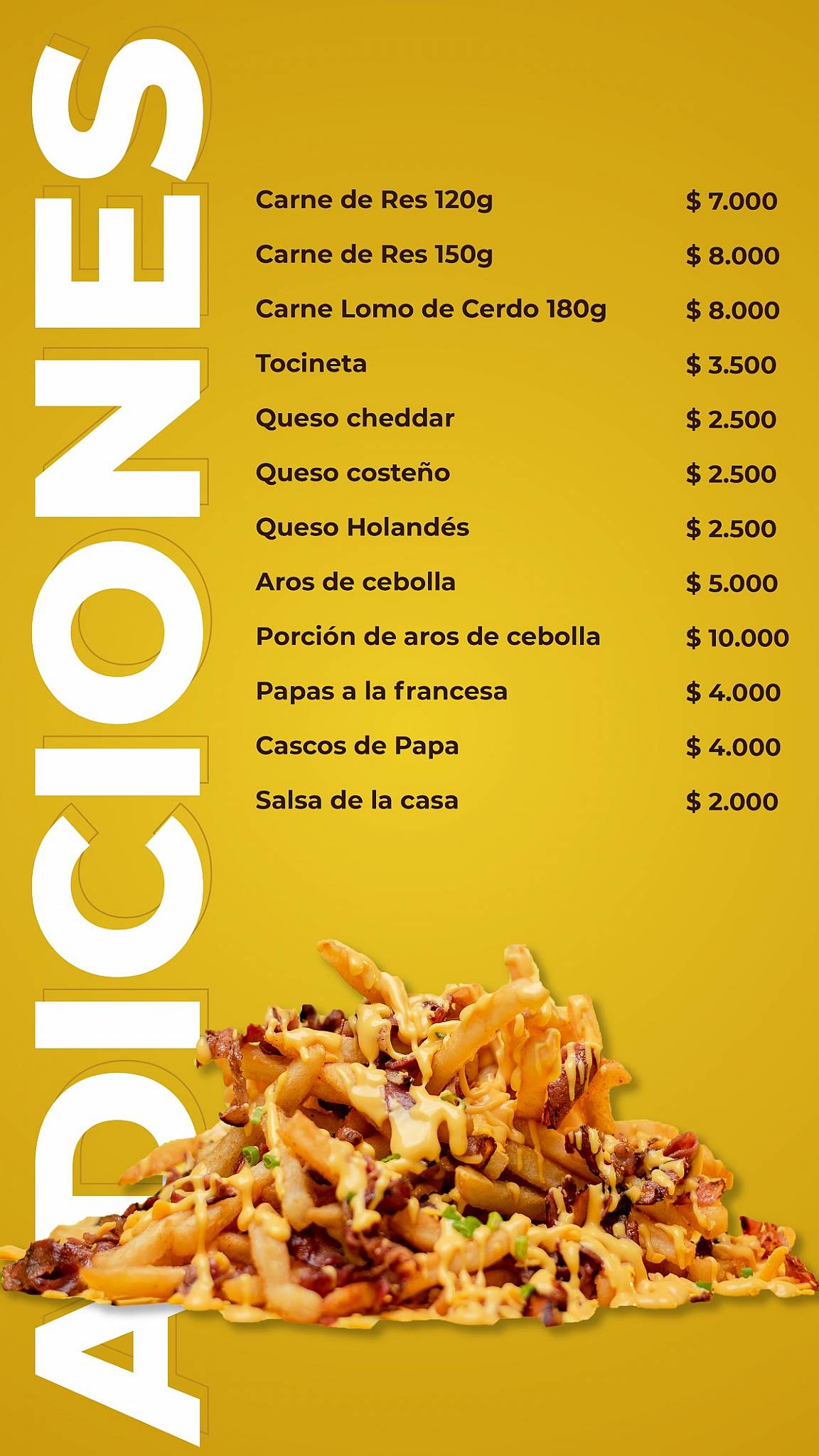 Carta de Distrito Burger Bar - Bocagrande, Cartagena