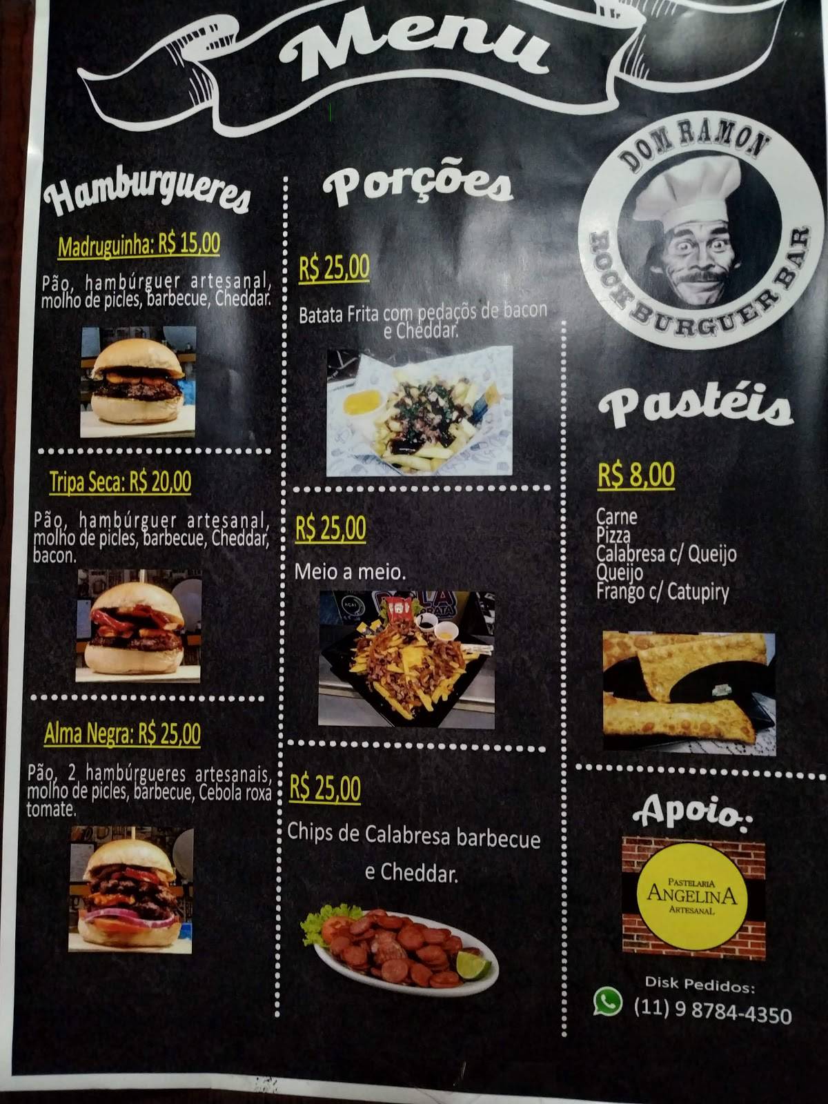 Carta de Don Ramon Rock Bar, Guarulhos
