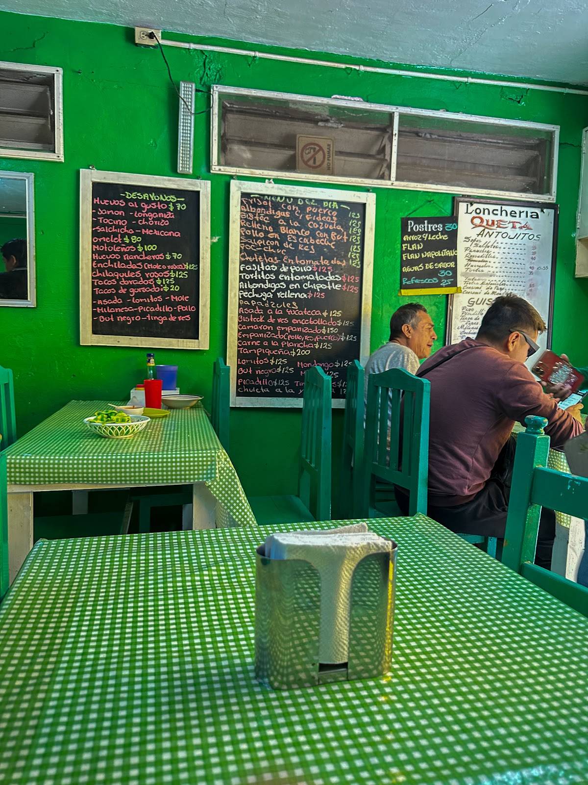Carta del restaurante Doña Queta, Cancún
