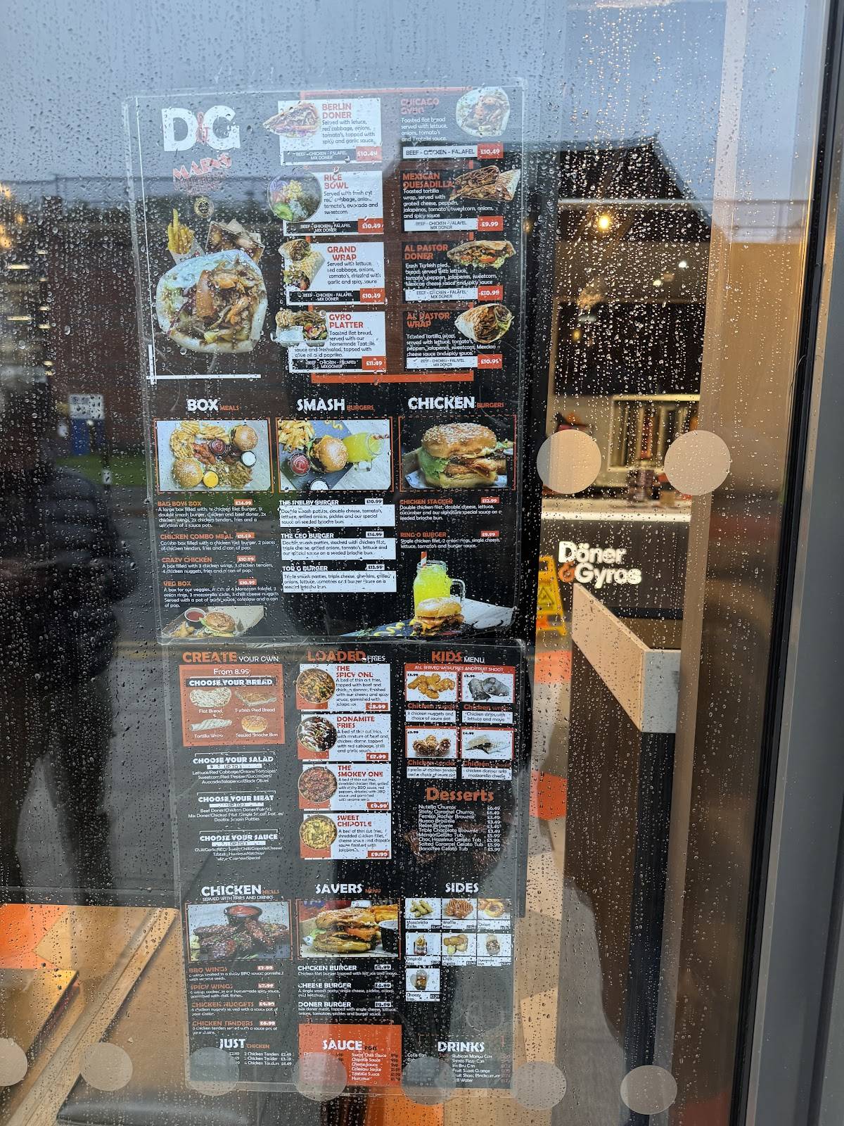 Menu at Döner & Gyros Bury restaurant, Bury