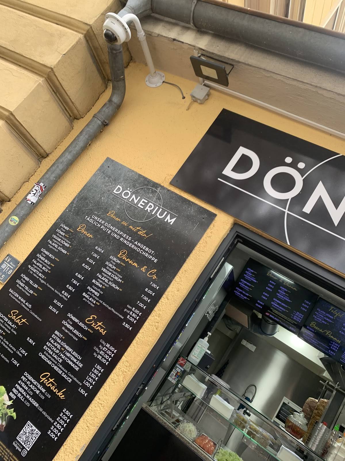 Menu at Dönerium restaurant, Linz