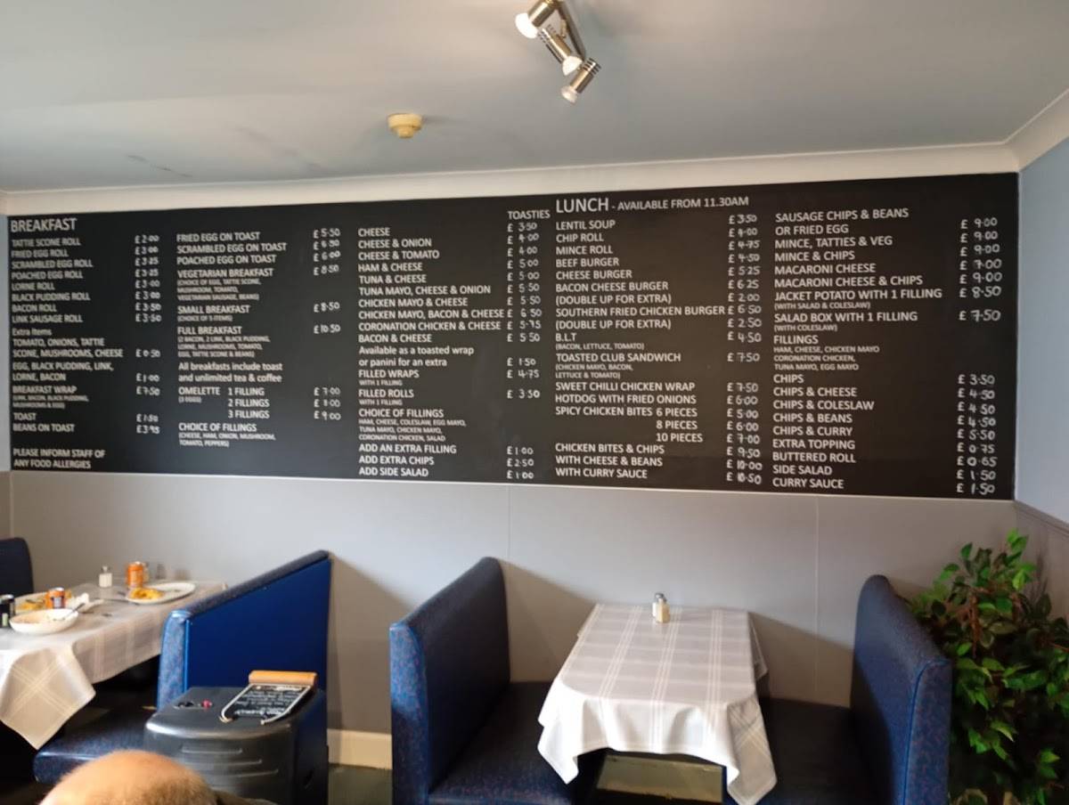 Menu at Donna's Harbour Cafe, Perth