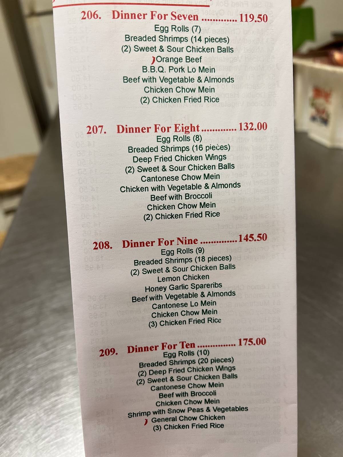 Menu at Double Happiness Chinese Restaurant, Midland