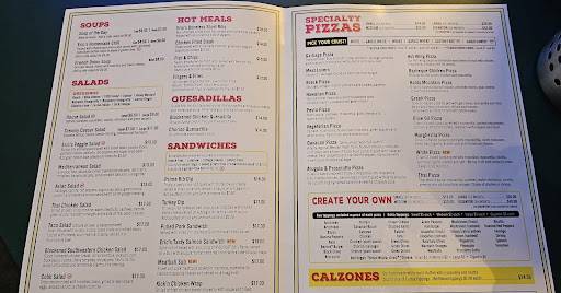 Menu at Downstairs at Eric's pizzeria, Breckenridge