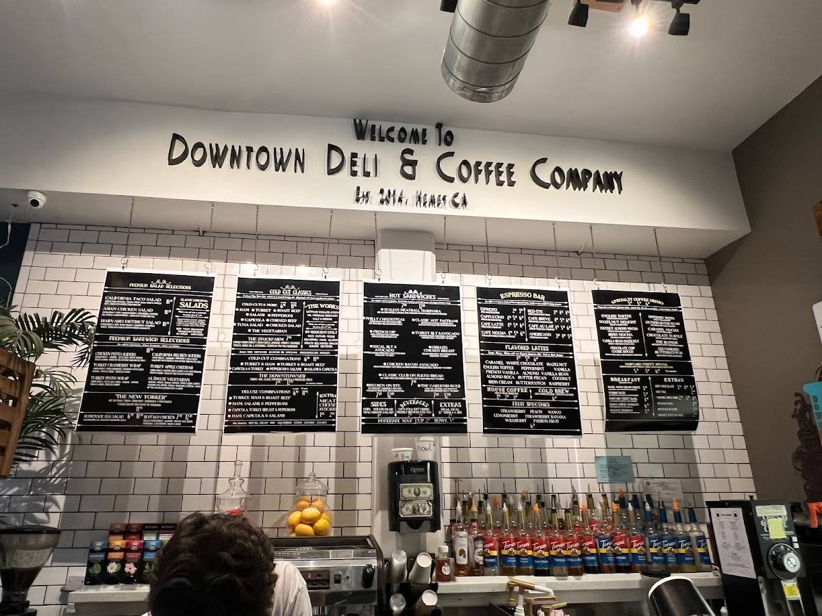 Menu at Downtown Deli & Coffee Company cafe, Hemet