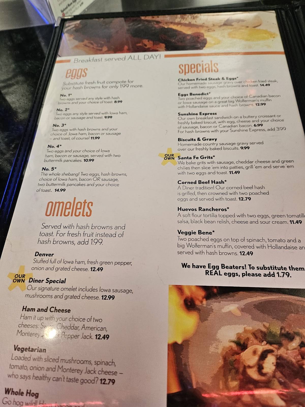 Menu at Drake Diner restaurant, Des Moines