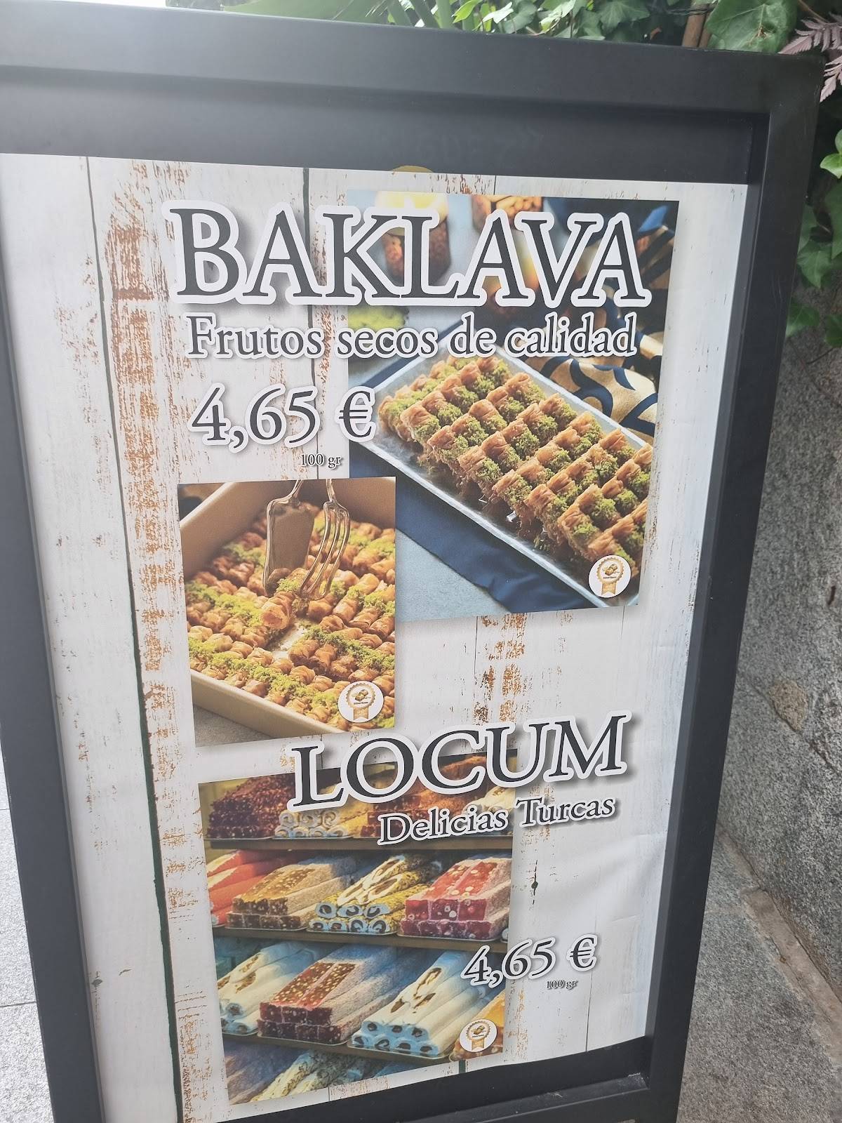 Carta del postres Dulces turcos, Madrid