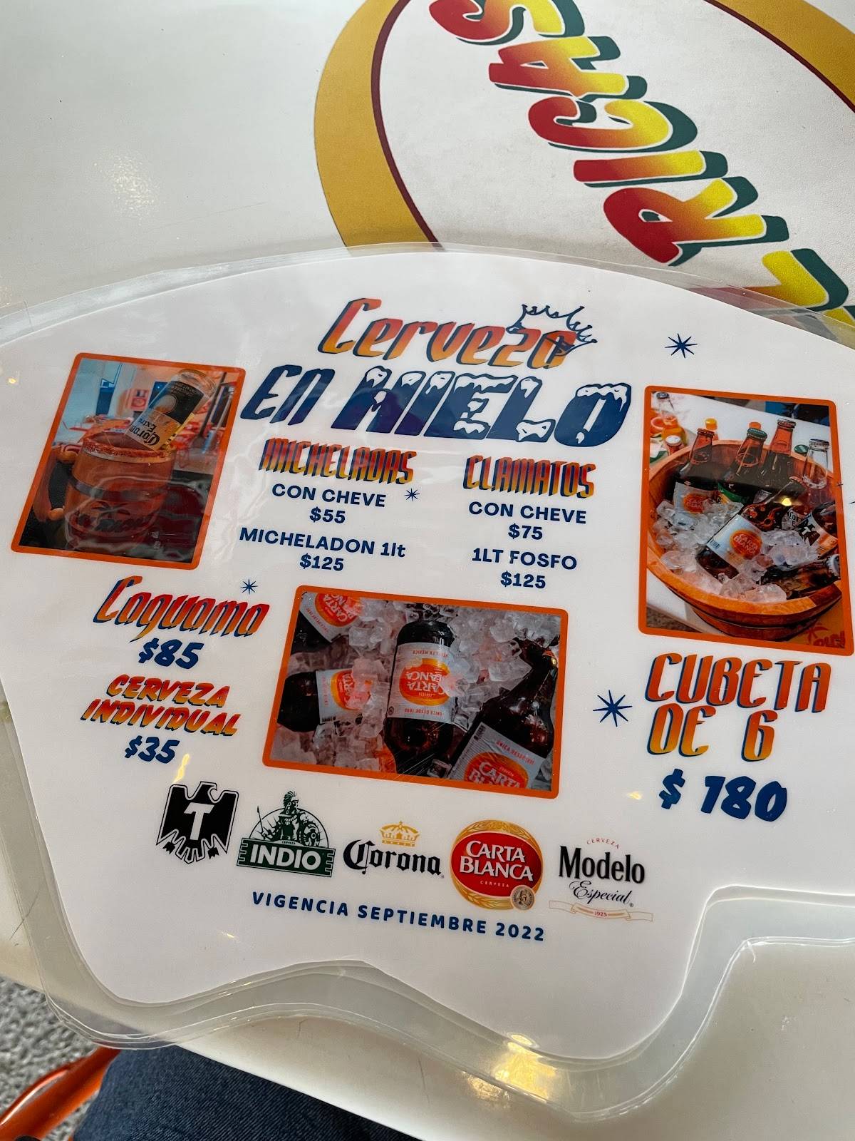 Carta del restaurante EL RICAS, Monterrey
