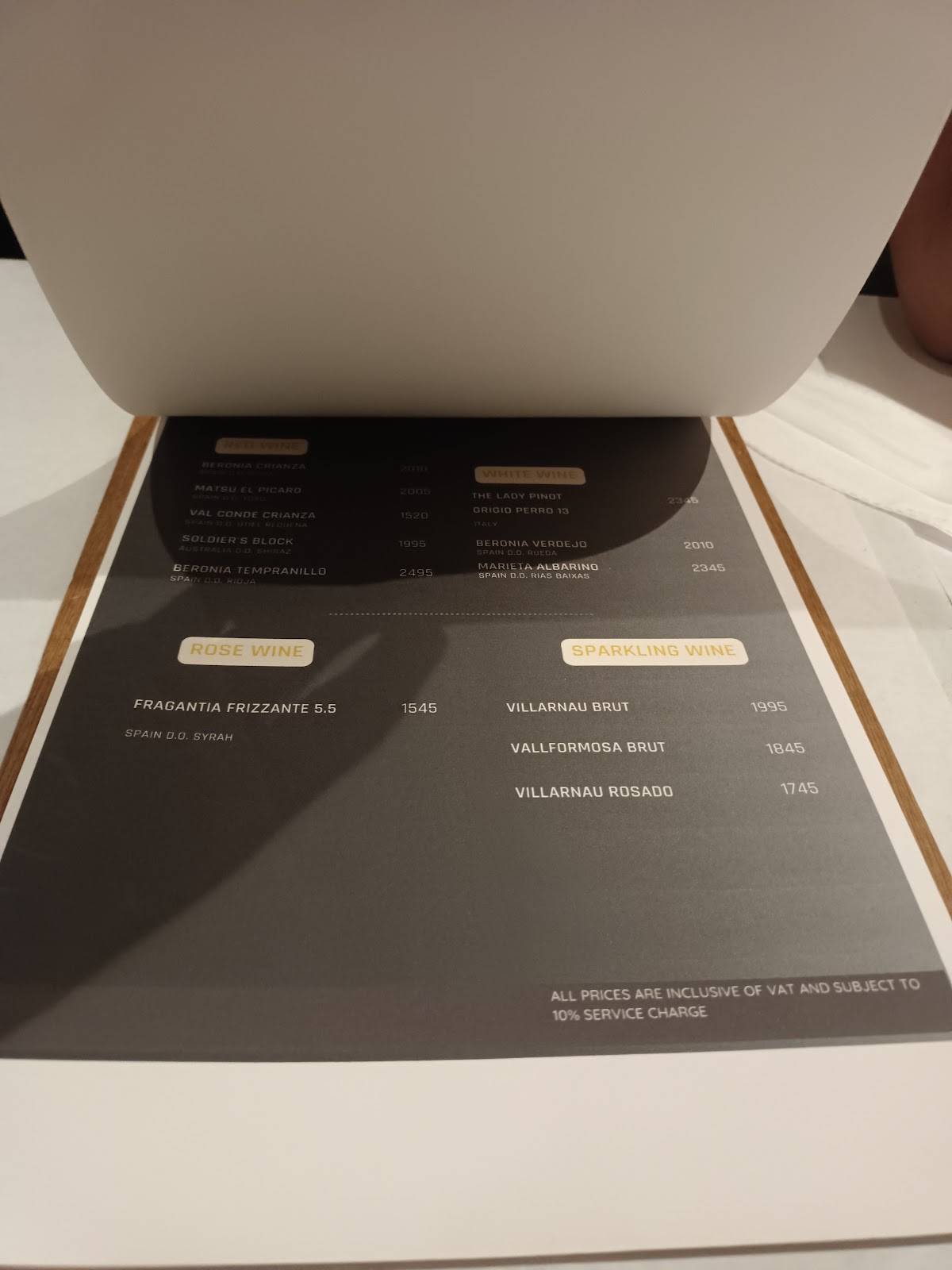 Menu at EMILIA, House of Filipino Food restaurant, Manila