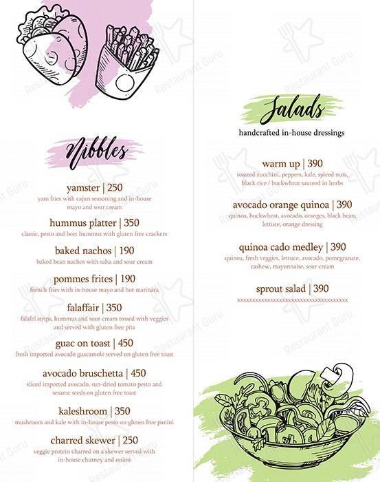 Menu at Earth Cafe @ Waterfield, Mumbai