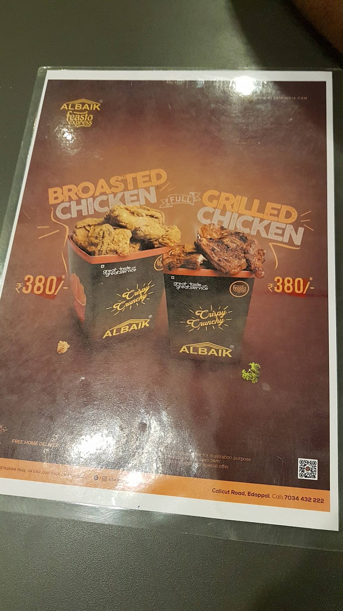 Menu at Albaik Feasto Express, Edappal