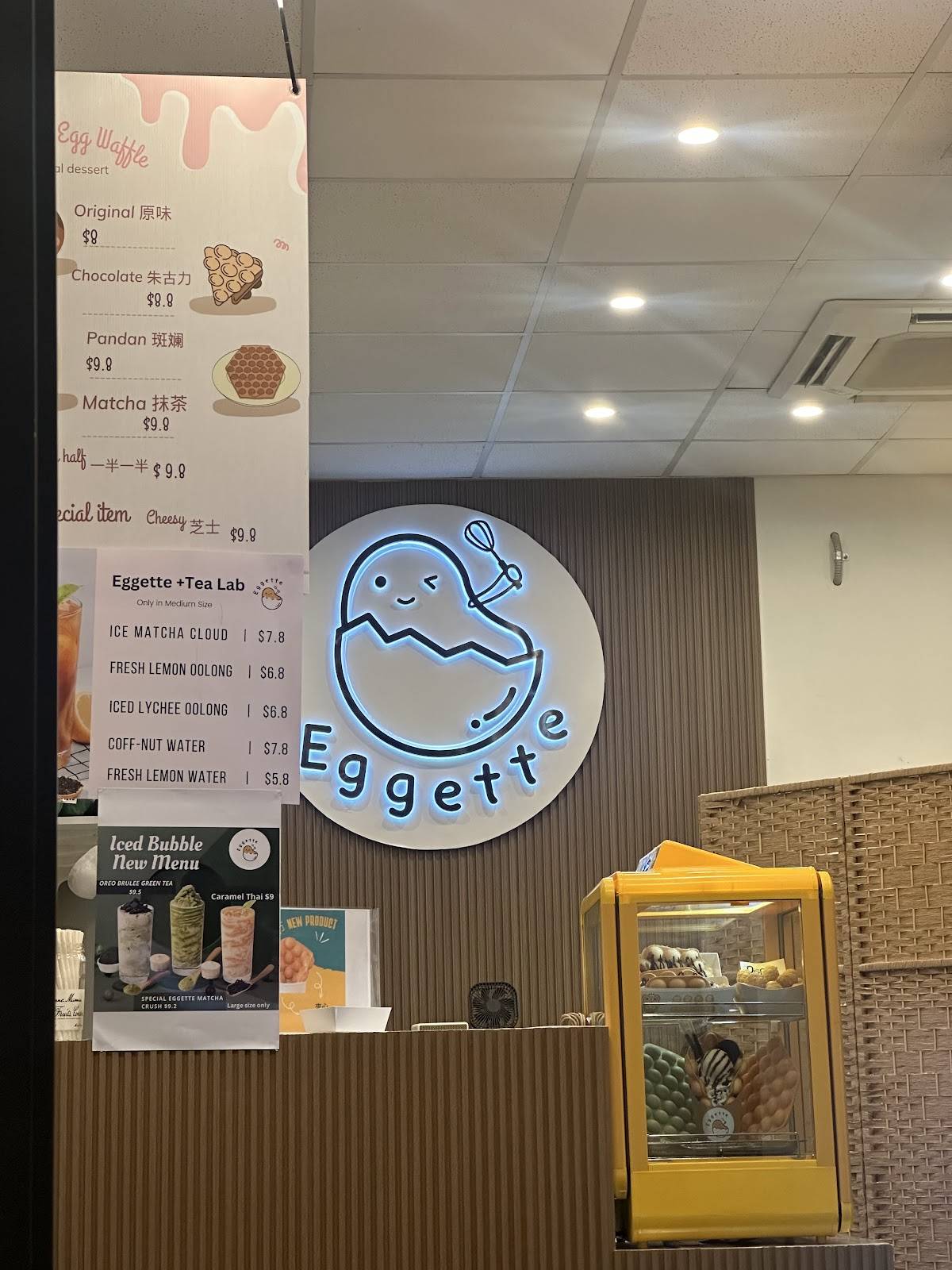 Menu at Eggette restaurant, Adelaide