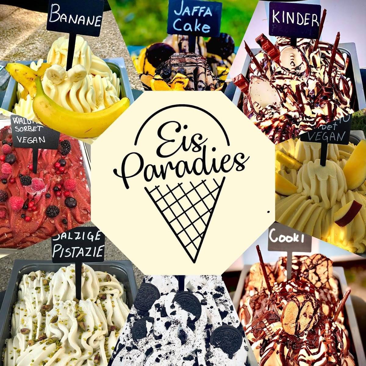 Speisekarte von Eis Paradies restaurant, Klagenfurt am Wörthersee