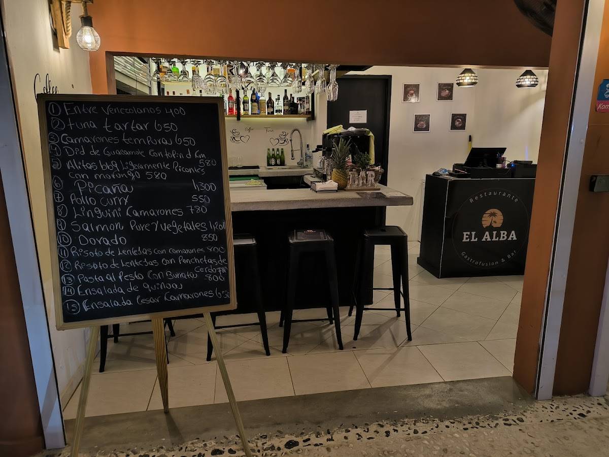 Carta de El Alba Restaurante, Las Terrenas