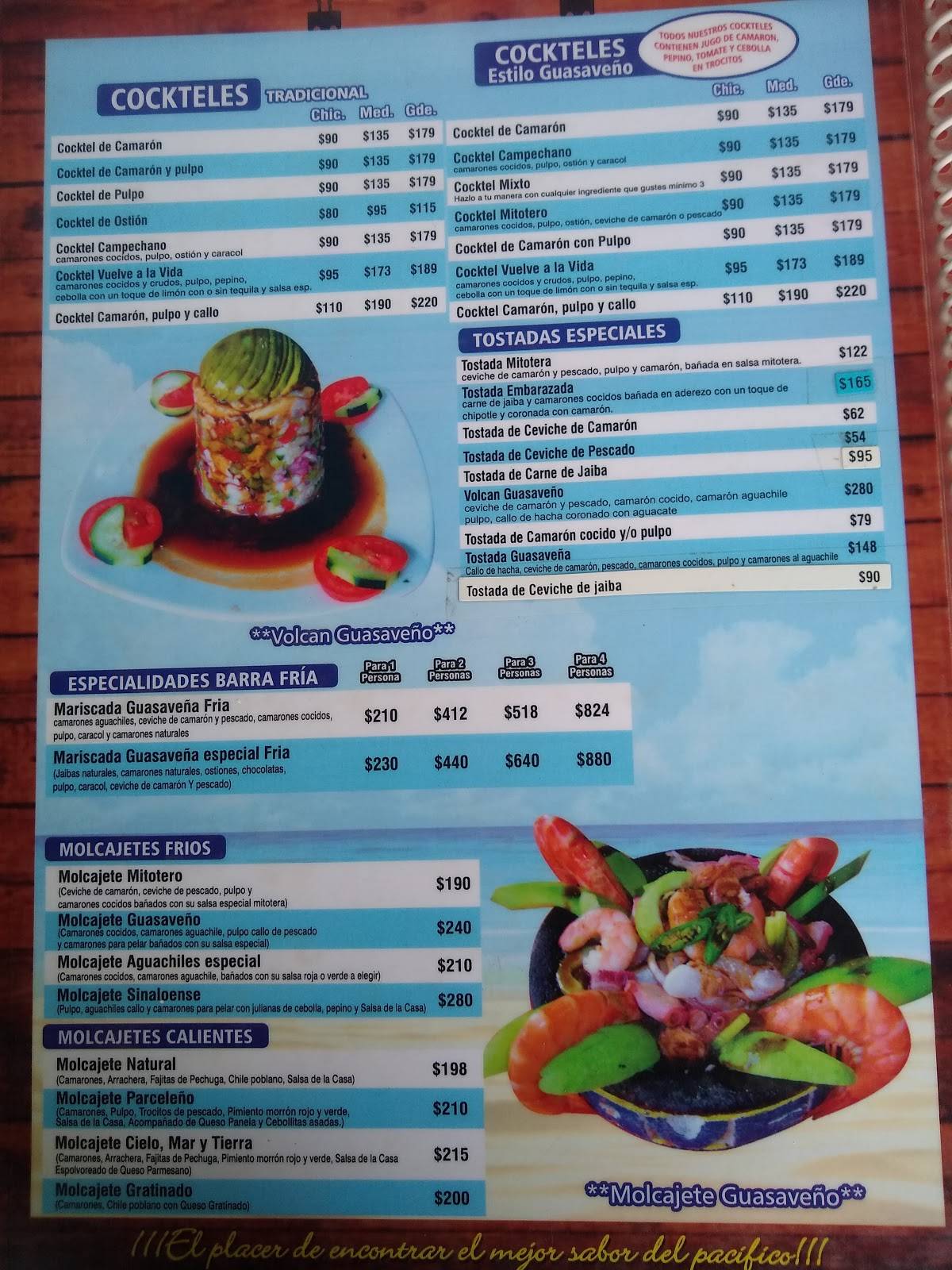 Carta del restaurante El Camarón Guasaveño, Churubusco, Ciudad del ...