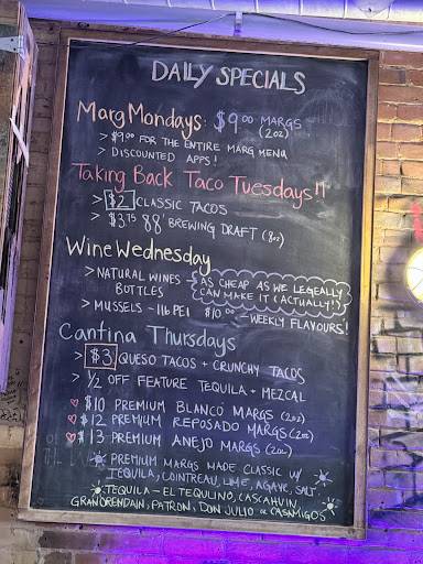 Menu at El Cortez pub & bar, Edmonton
