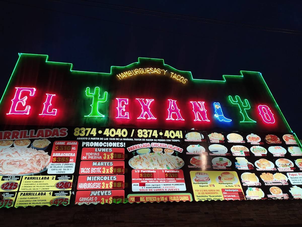 Carta del restaurante El Texanito, Monterrey, Av. Francisco I. Madero # 460