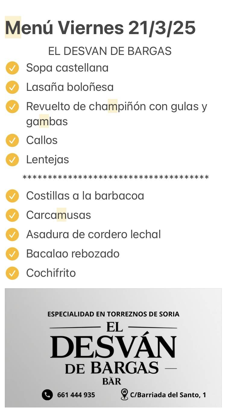 Carta de El desván de Bargas, Bargas