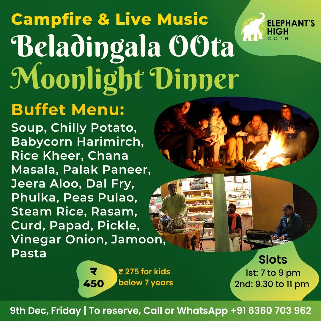 Menu at Elephant's High cafe, Bengaluru