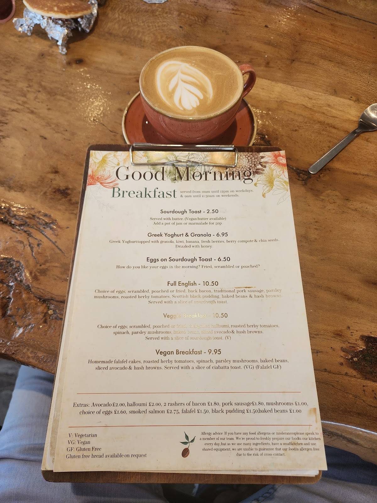 Menu at Sprout Kitchen Garden cafe, Ellesmere Port