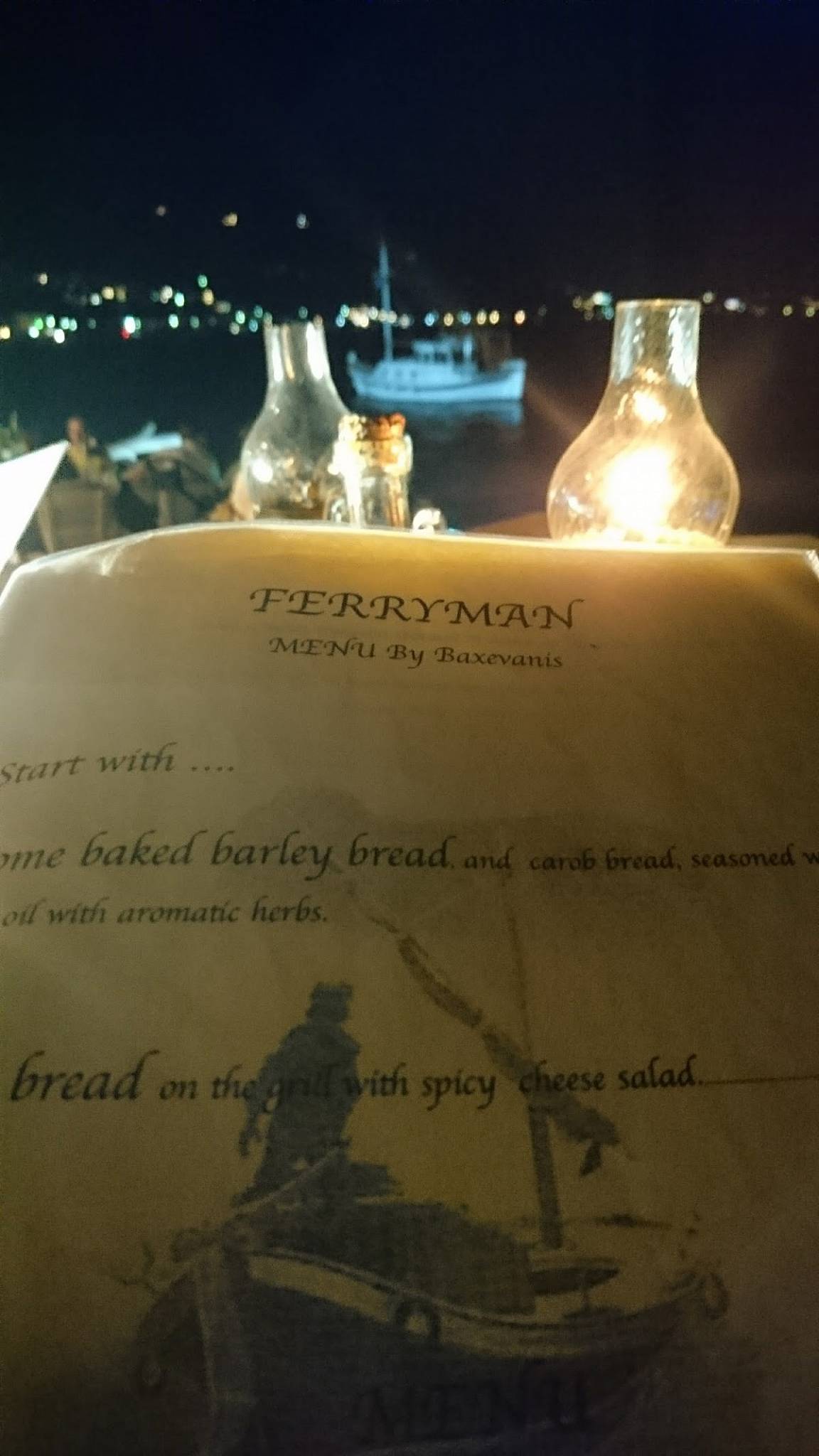 Menu at FERRYMAN, Elounda