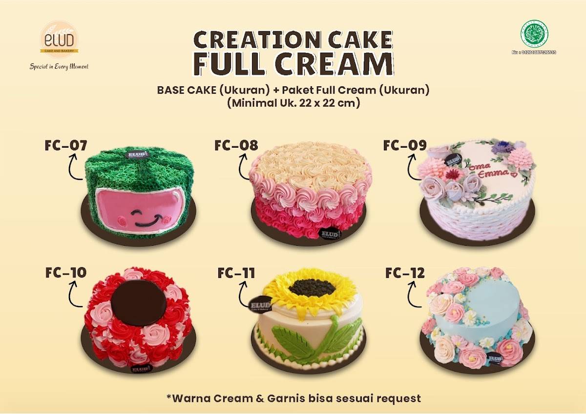 Carta de Elud Cake & Bakery Lamaran, Karawang