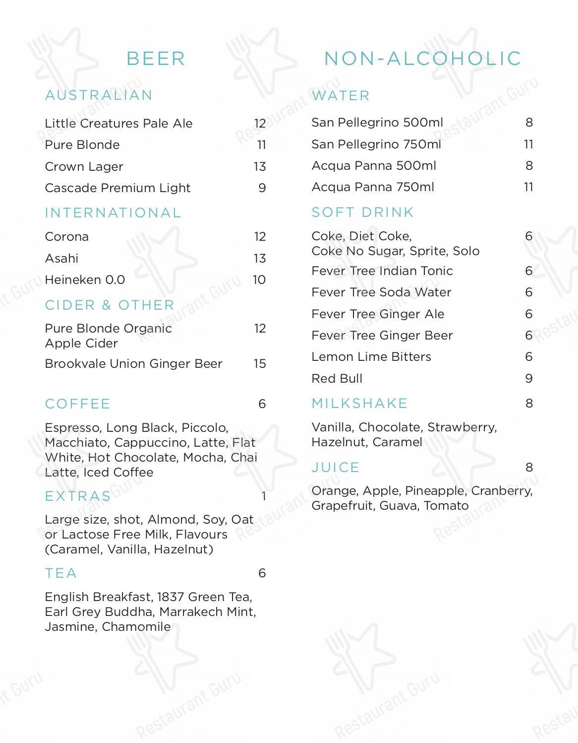 Menu at Epicurean restaurant, Barangaroo, Crown Sydney