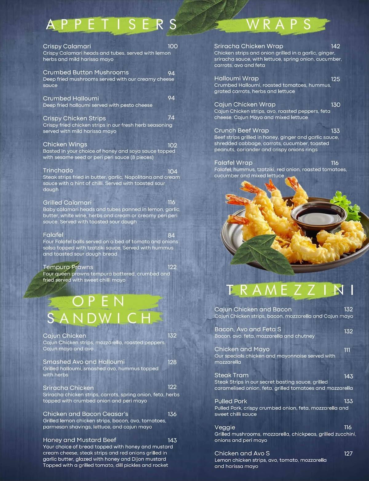 Menu at Essence. restaurant, Pietermaritzburg