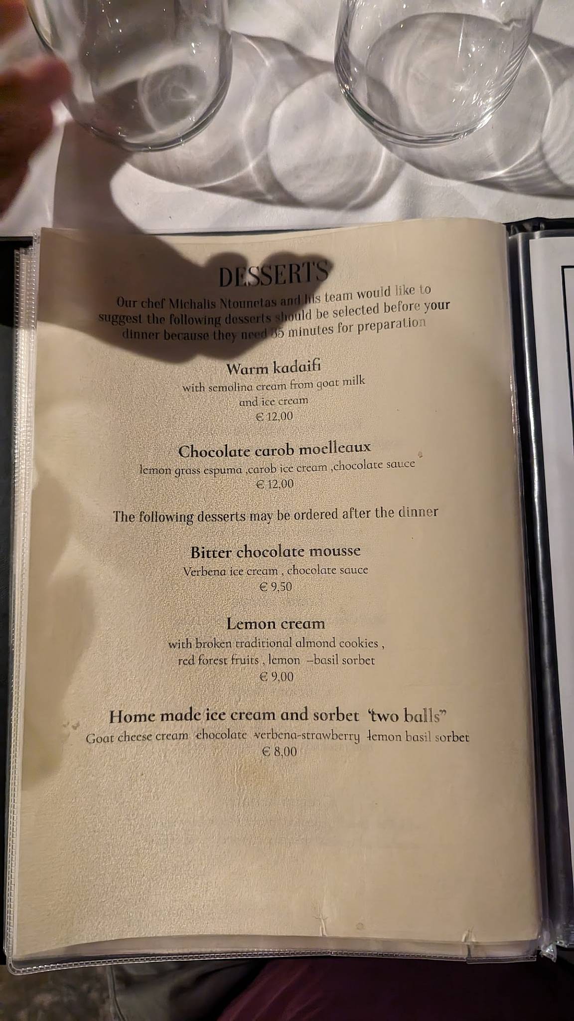 Menu at FERRYMAN, Elounda