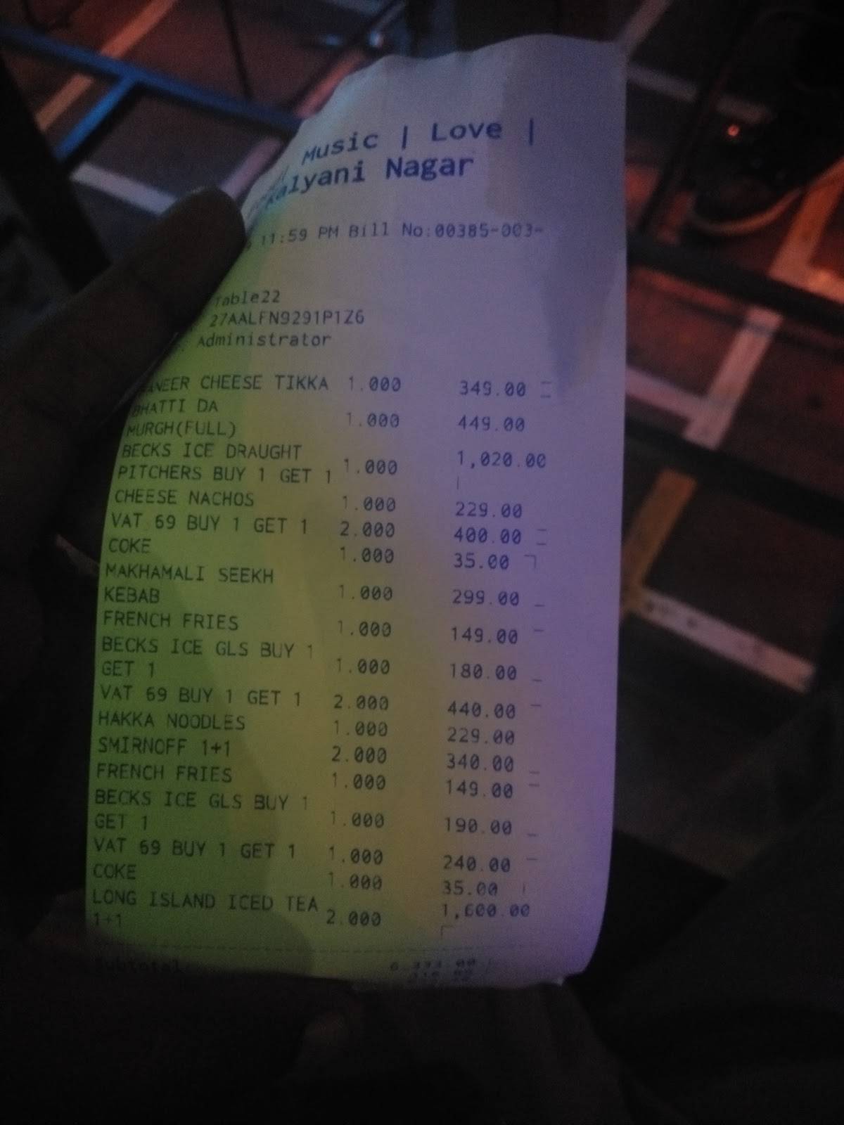 Menu at FML- Food Music Love (Kalyani Nagar), Pune, Rooftop